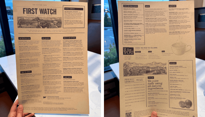 Complete First Watch Menu Prices, Locations, Dietary Options